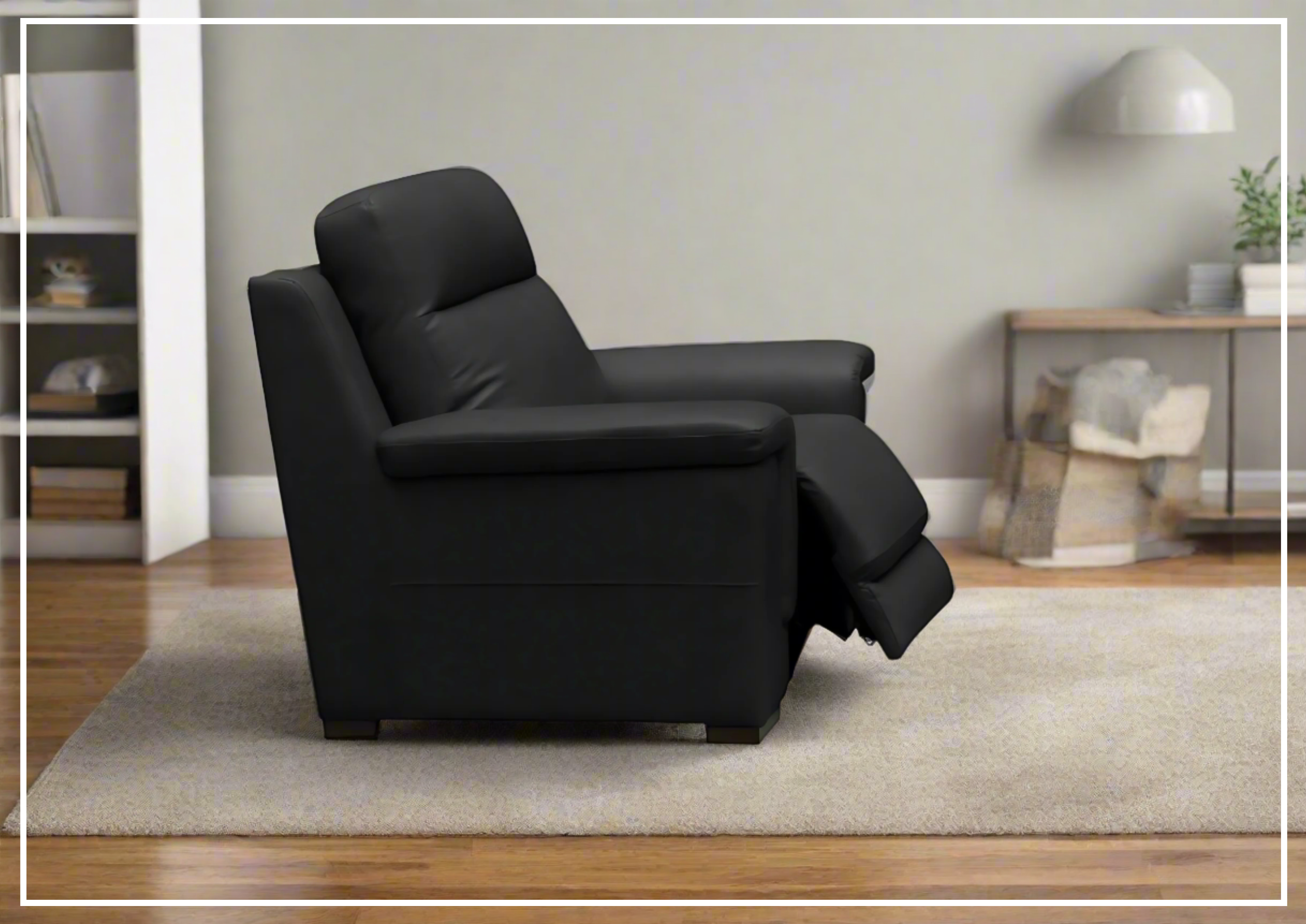 Klaussner Delano Power Recliner Chair in Black with USB Port – JenniHome
