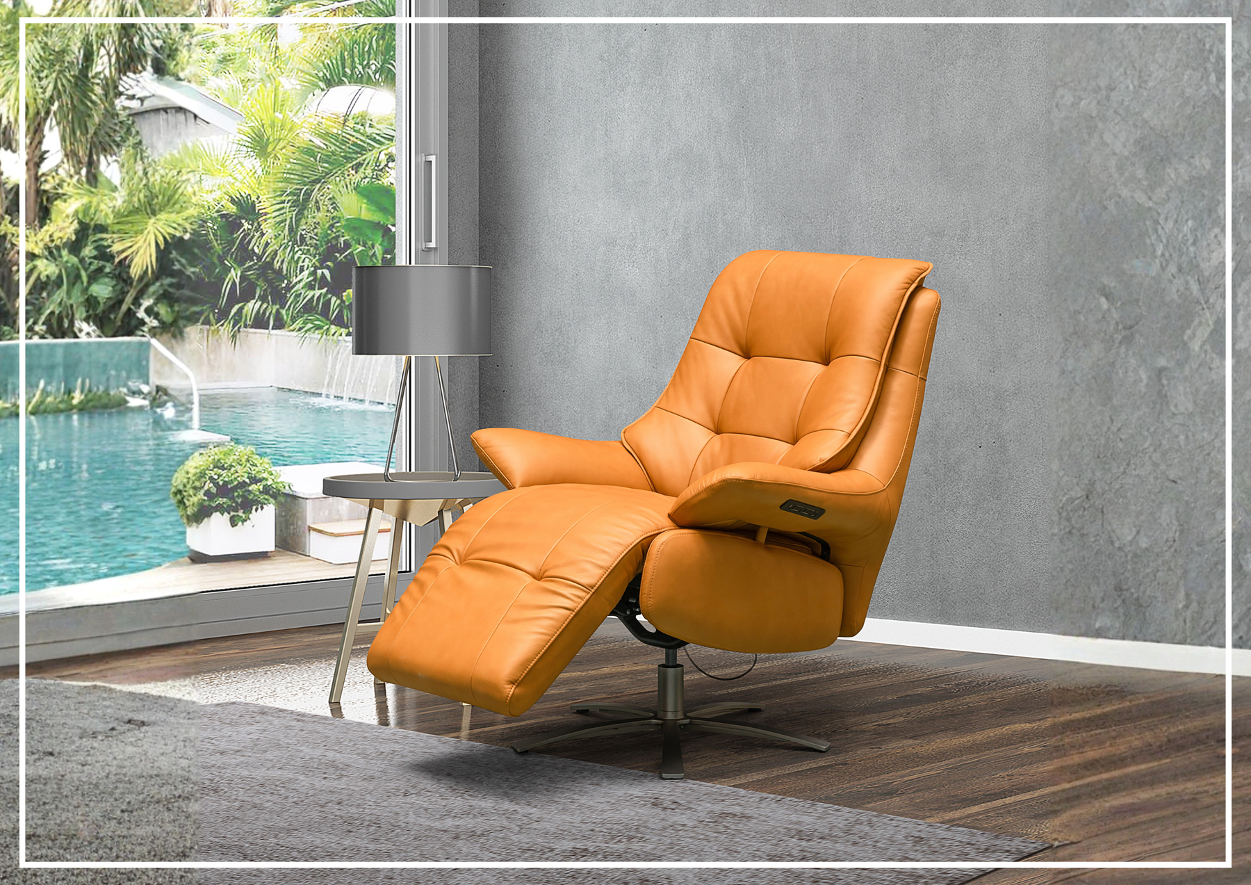 Klaussner Serano Blaze Leather Swivel Power Recliner Lift Chair – JenniHome