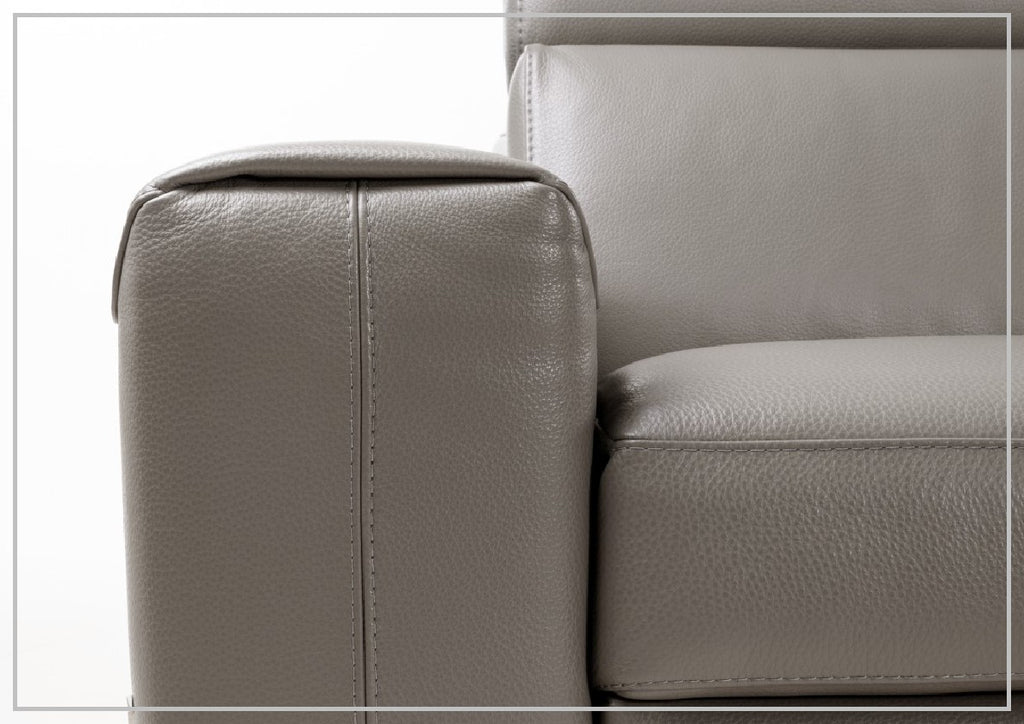 Benjamin Leather Recliner Chaise Sectional Sofa | Adjustable Headrest ...